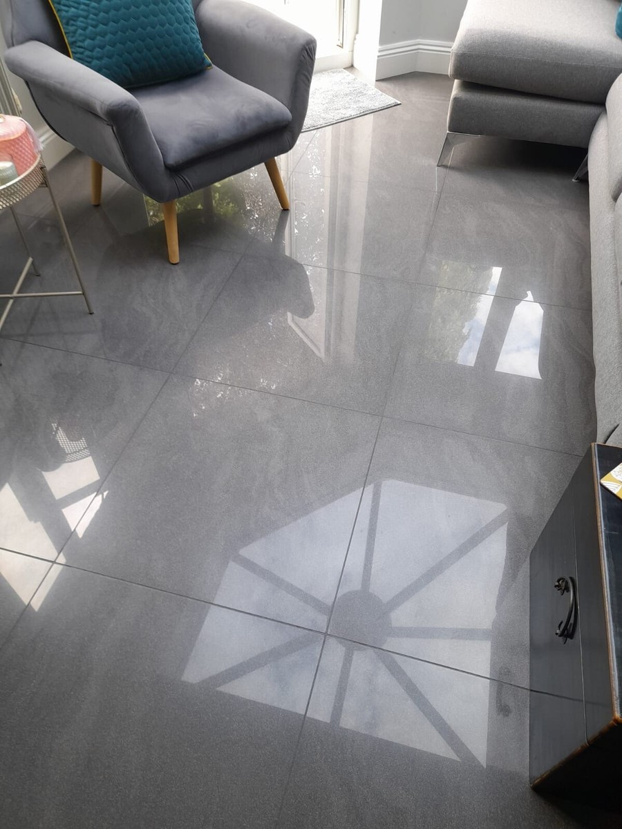 Grey Porcelain Floor Tile Kitchen
