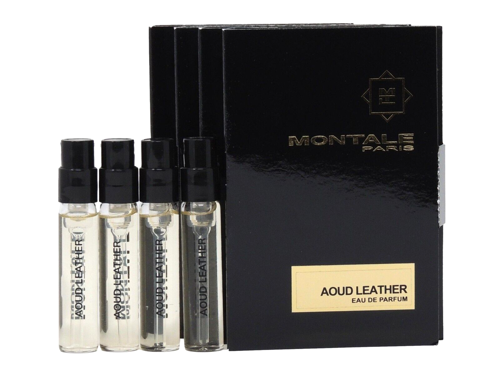 MONTALE PARIS AOUD LEATHER EDP 2.0ml .06fl oz x 4 COLOGNE PERFUME SPRAY ...