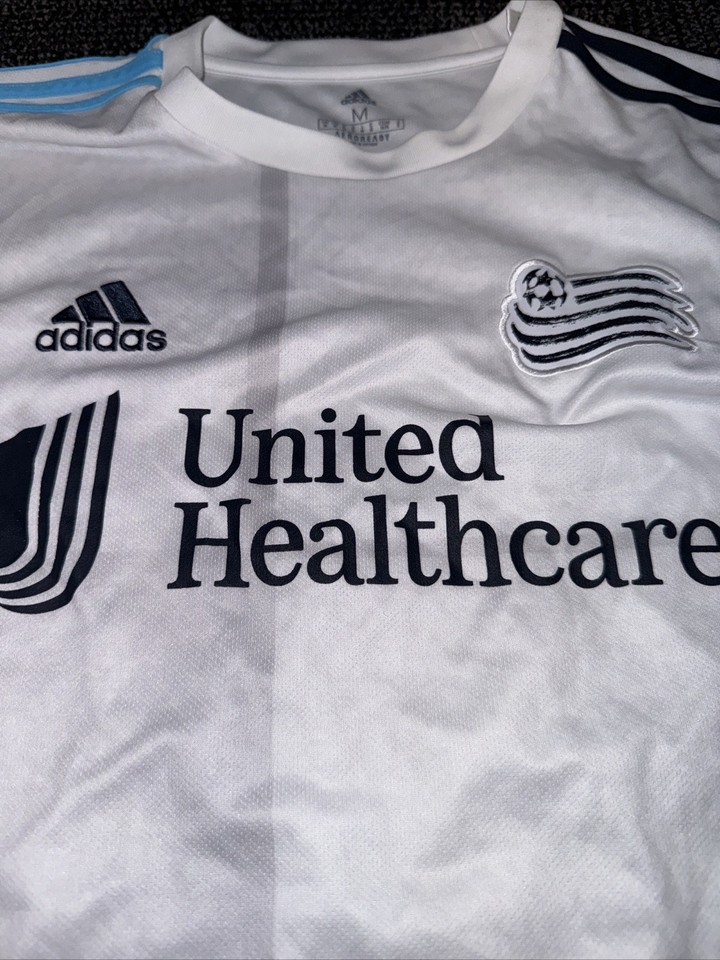 New England Revolution Jersey Mens Medium Blue Adidas Practice Soccer ...