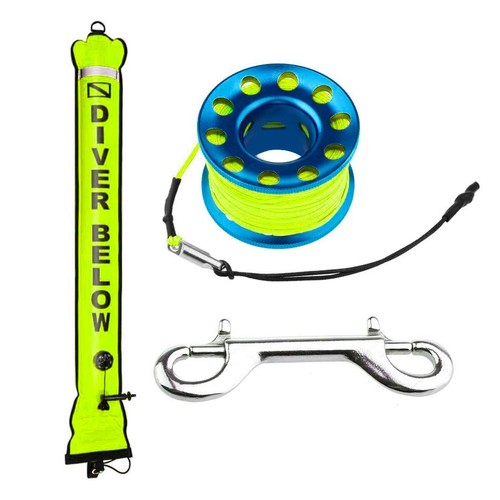 4ft Yellow Scuba Diving SMB, Open Bottom Surface Marker Buoy with ...