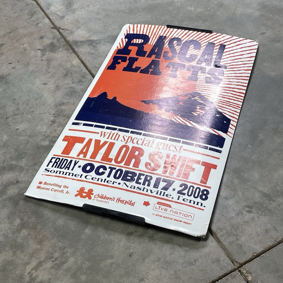 Hatch Show Print Rascal Flatts Special Guest Taylor Swift One Night ...