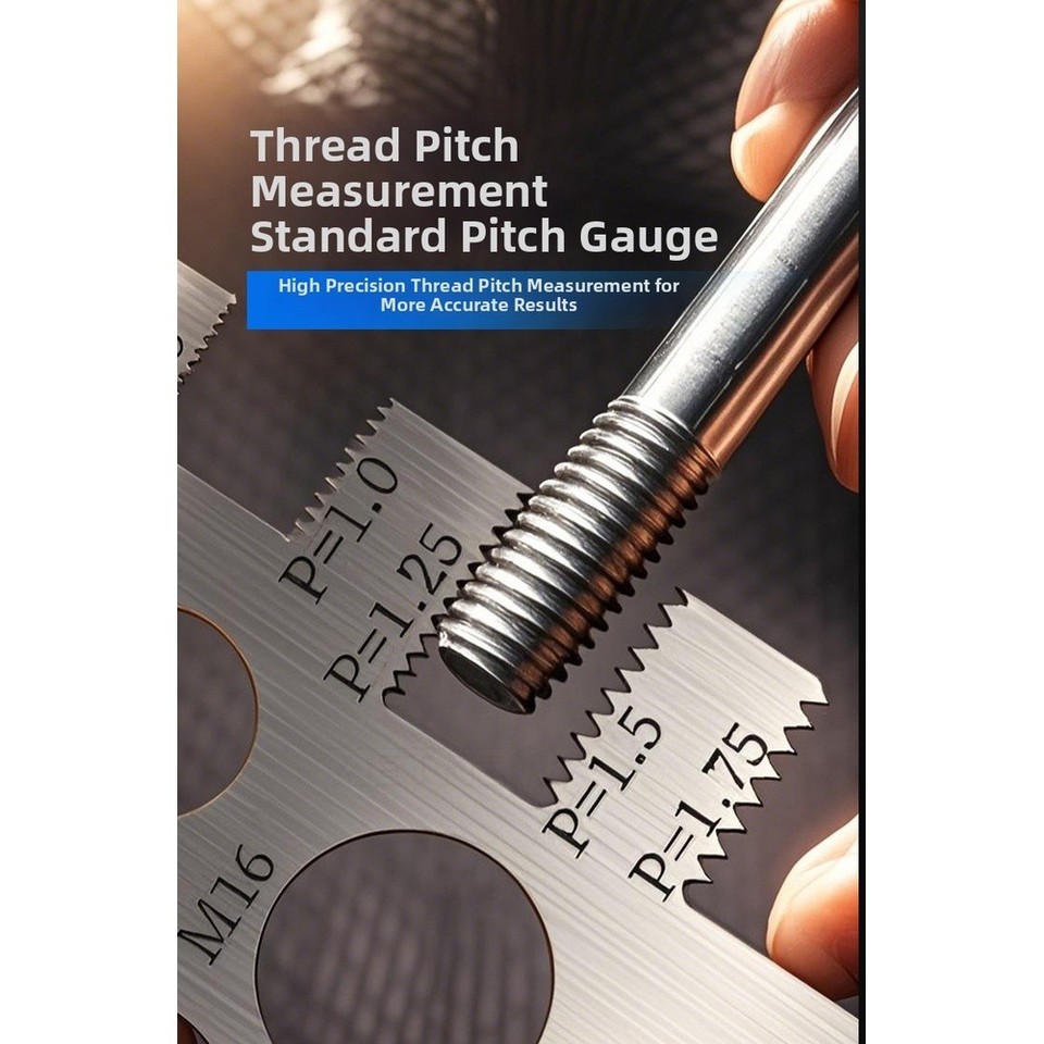 Stainless Steel Thread Pitch Gauge for M3 with Etched Metric Scale ...