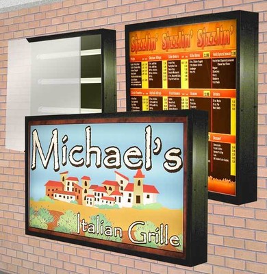 LIGHTBOX Illuminated Outdoor Backlit 2-sided Sign 2x4 - WITH FREE LED ...