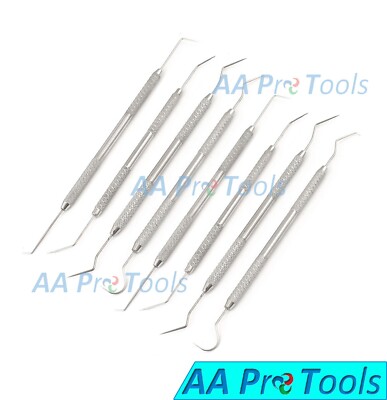 Professional 8 Dental Probe Pick Picks Tool Instrument Eight Pieces Set ...