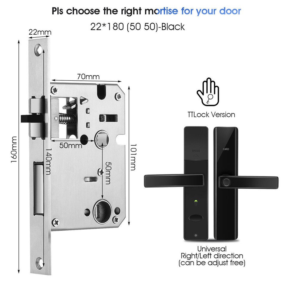 6 in-1 Smart Door Lock Wifi Biometric Fingerprint Touch Password ...