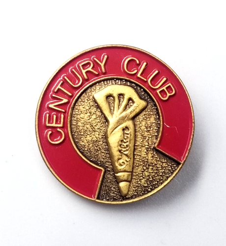 VTG Wilton Century Club Red Gold Tone Enamel Member Lapel Pin Pastry ...