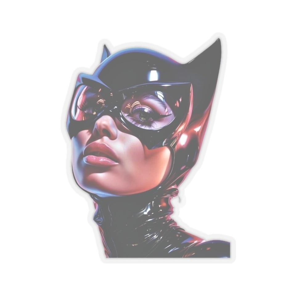 Sexy Catwoman Face Illustration DC Comics Character Villain Kiss-Cut ...