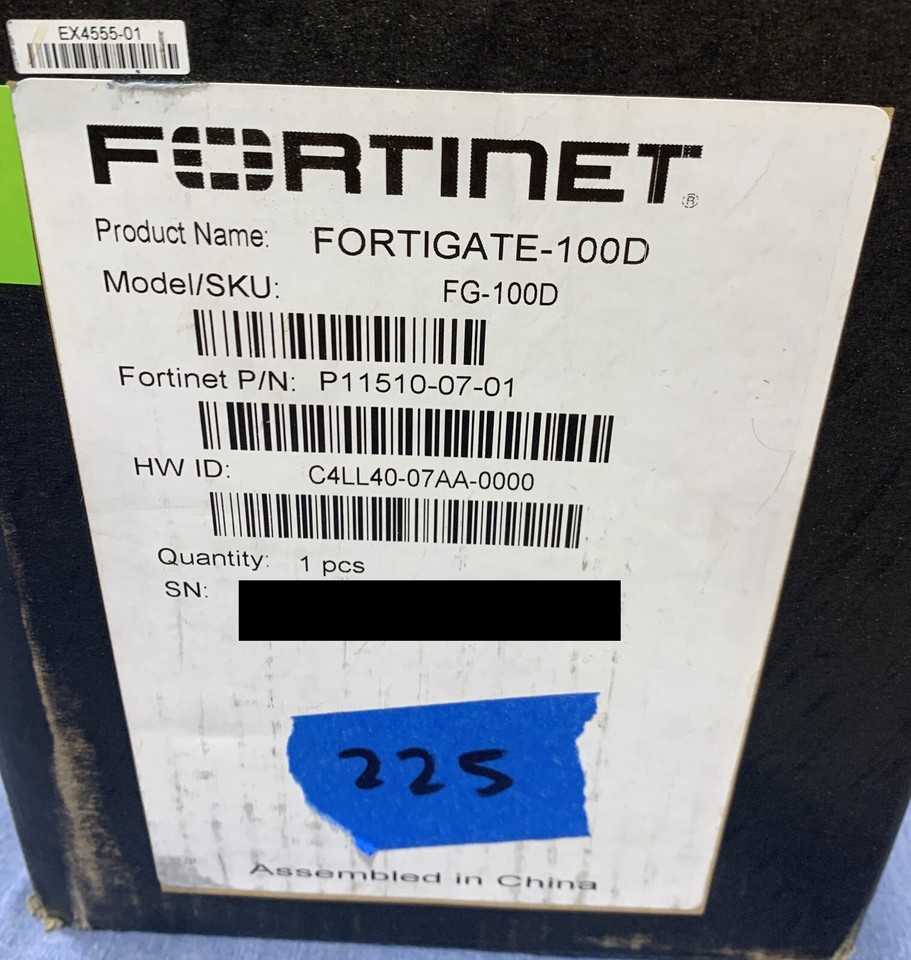 Fortinet FortiGate-100D FG-100D Firewall Security Appliance Genuine NEW ...