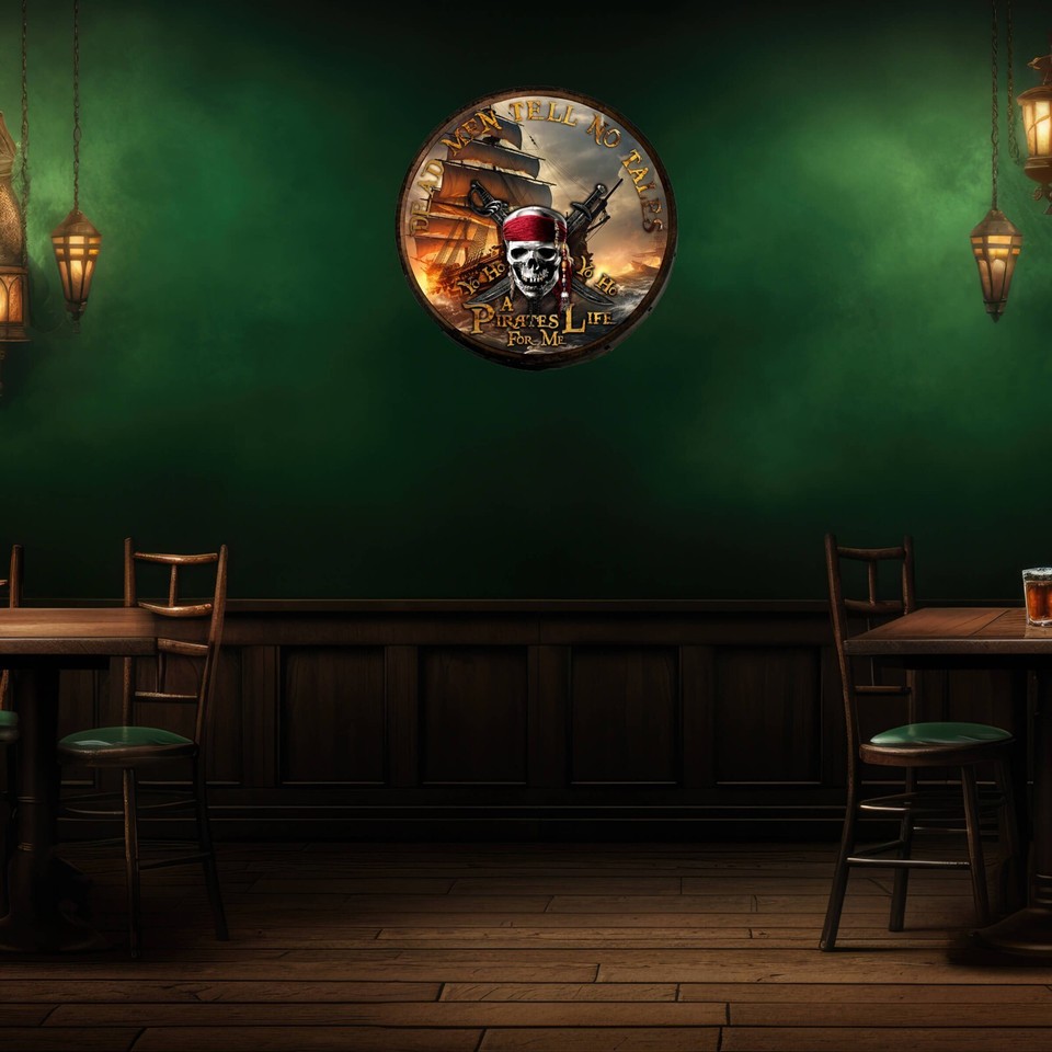 Dead Men Tell No Tales Pirates Wall Hanging Disney Man Cave Wooden ...