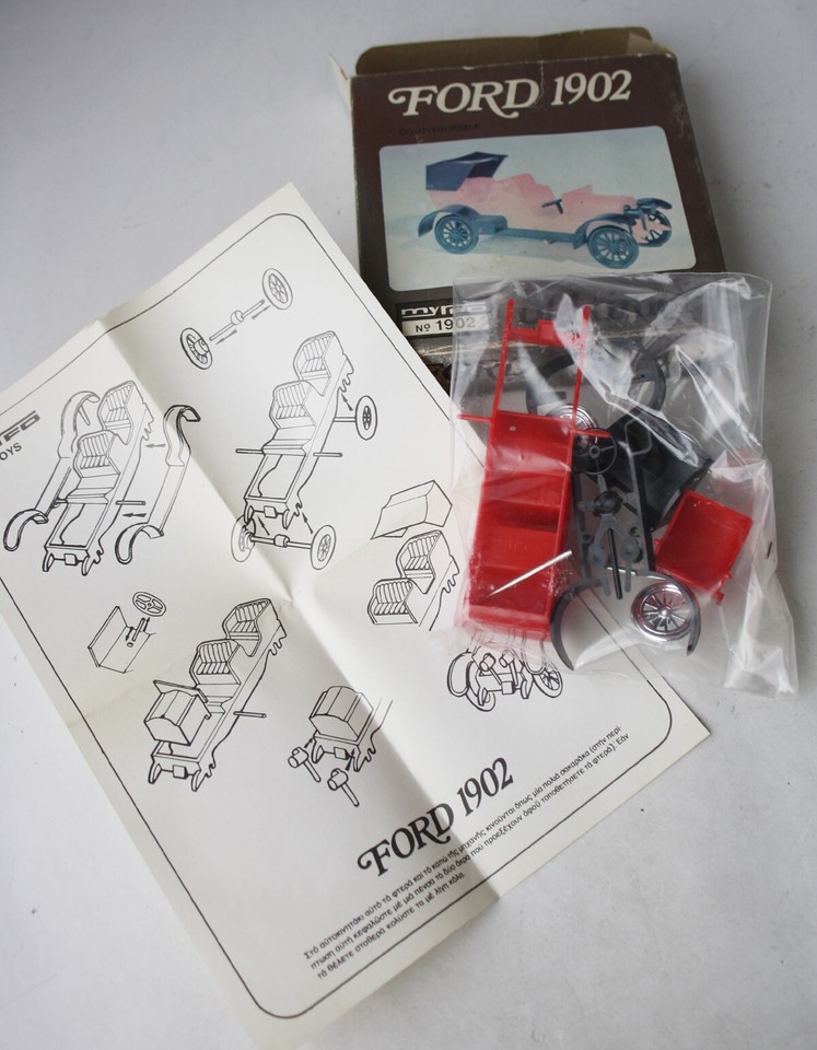 VERY RARE 70'S MYRFO TOYS FORD 1902 OLD TIMER MINI MODEL KIT CAR NEW ...