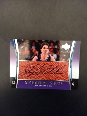 2004-05 JOHN STOCKTON UPPER DECK SWEET SHOT SIGNATURE SHOTS AUTO ...