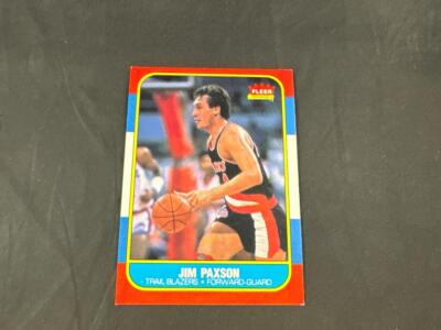 1986-87 FLEER NBA BASKETBALL JIM PAXSON #85 TRAILBLAZERS SEE PICS FOR ...