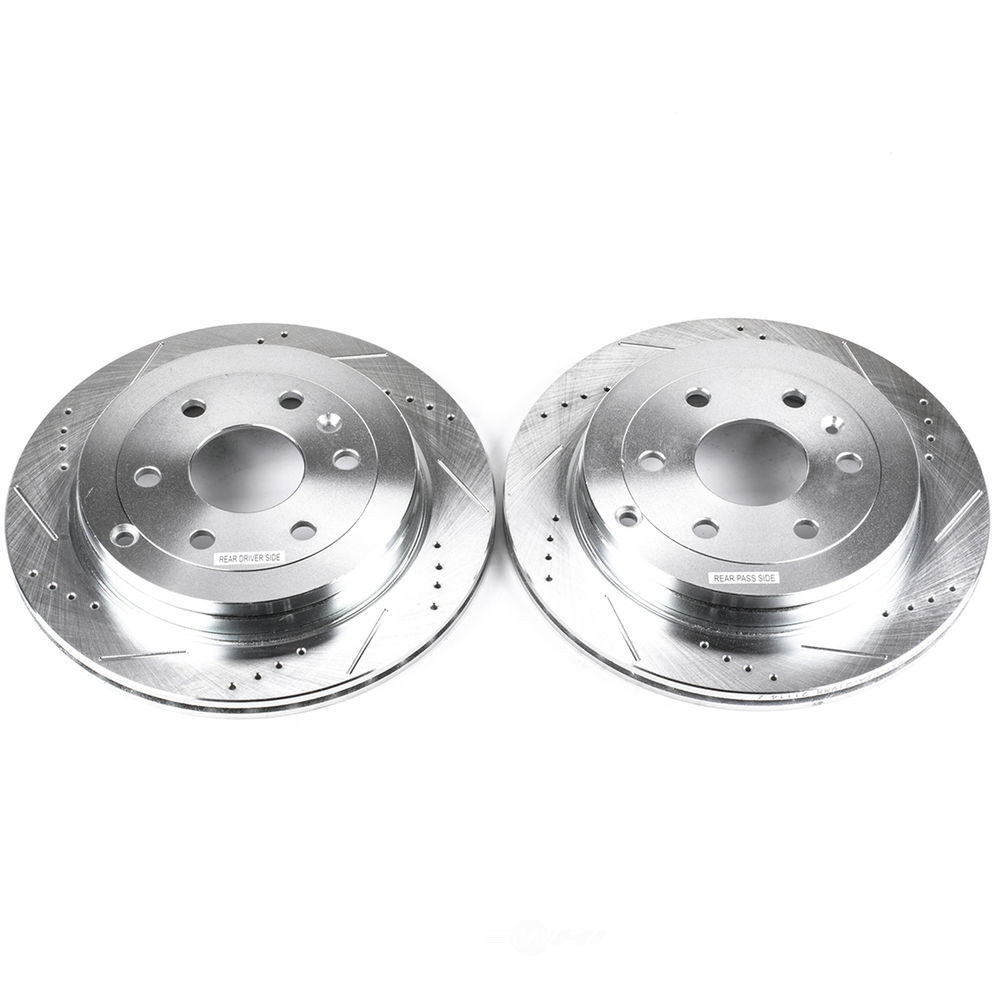 Disc Brake Rotor Set-Rear Drilled, Slotted and Zinc Plated Brake Rotor ...