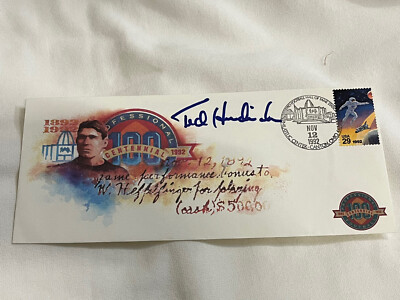 Ted Hendricks Signed Autographed 1992 NFL HOF Centennial Cache Envelope ...