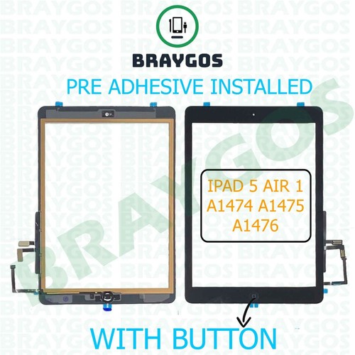 For iPad 5 Air 1 A1474 A1475 Touch Screen Digitizer Glass With Home ...