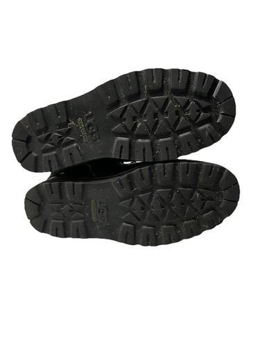 UGG Seton TL Black Leather Fur Boots Mens Size 11 EUC Waterproof Warm ...