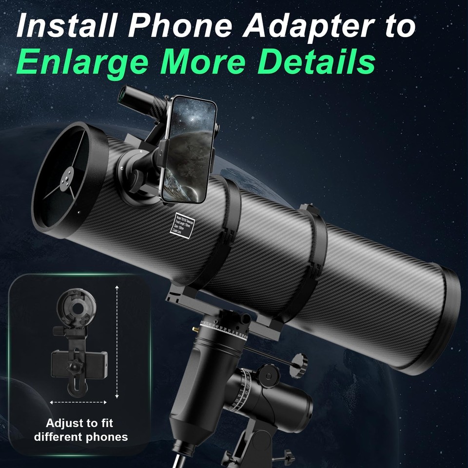 Telescope 150EQ Reflector Telescopes for Adults Astronomy ...
