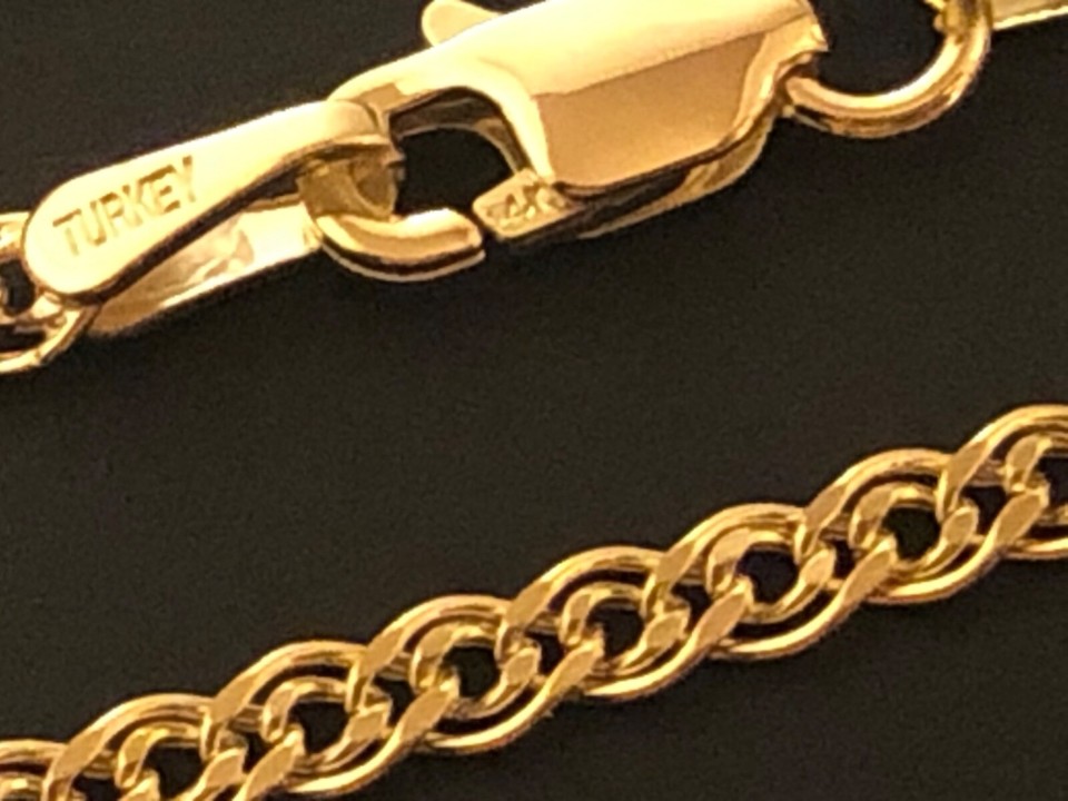 14 k Solid Yellow Gold 2.50mm Grand Nonna Chain Necklace 16”,18”,20”,22 ...