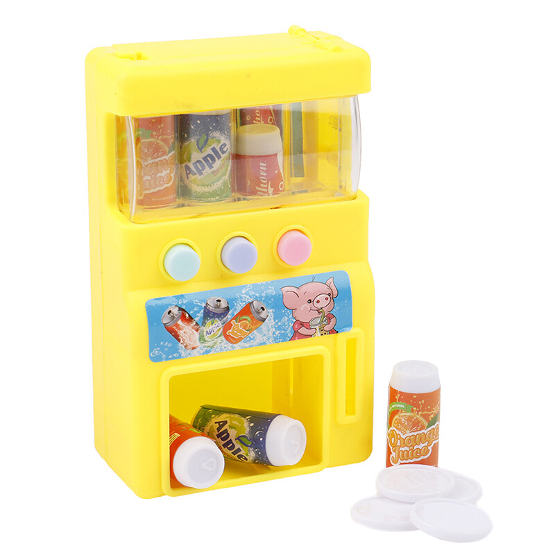 Simulation Vending Machine with Coins Drinks Pretend Play Kids ...