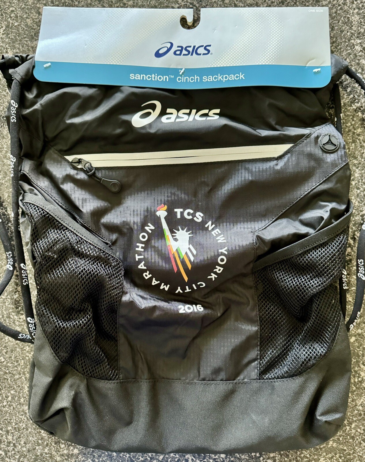 2016 NYC Marathon Cinch Sack Bag BRAND NEW With Tags | eBay