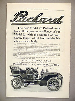 Packard Motor Car PRINT AD - 1904 ~ Model N | eBay