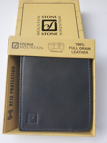 New Stone Mountain RFID Protection Men's Wallet Full Grain Leather ...