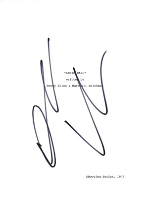 ACTRESS DIANE KEATON SIGNED 'ANNIE HALL' FULL MOVIE SCRIPT w/COA ...