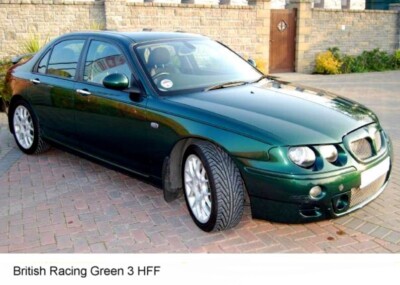 5 litre Rover mg code hff British racing green metallic car paint ...