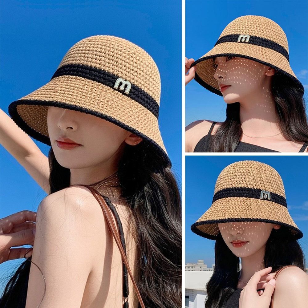 Cotton Linen Fisherman's Hat Breathable Beach Cap Bucket Hat Women ...