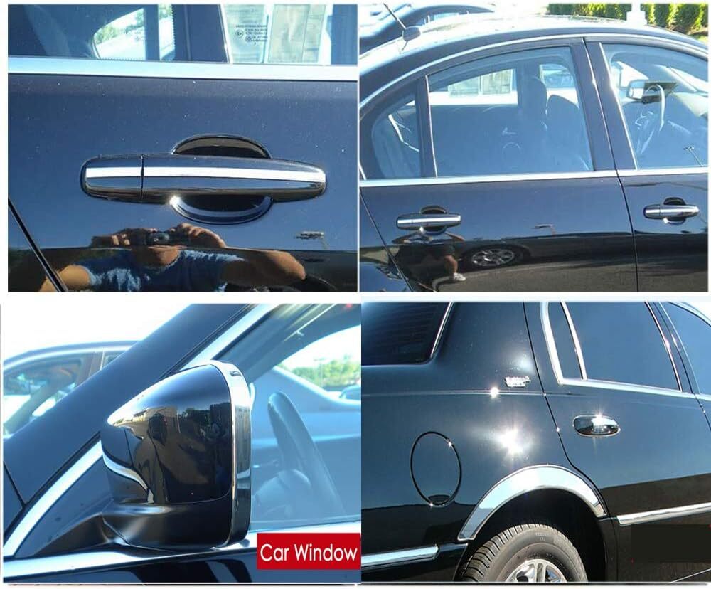 3/8"(10mm) 9.84ft Chrome Car SUV Side Window Door Body Chrome Trim ...