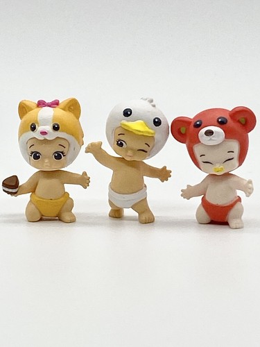 TWOZIES Baby Figures Dressed As Animals Moose Toys Lot Of 3 Duck Cat ...