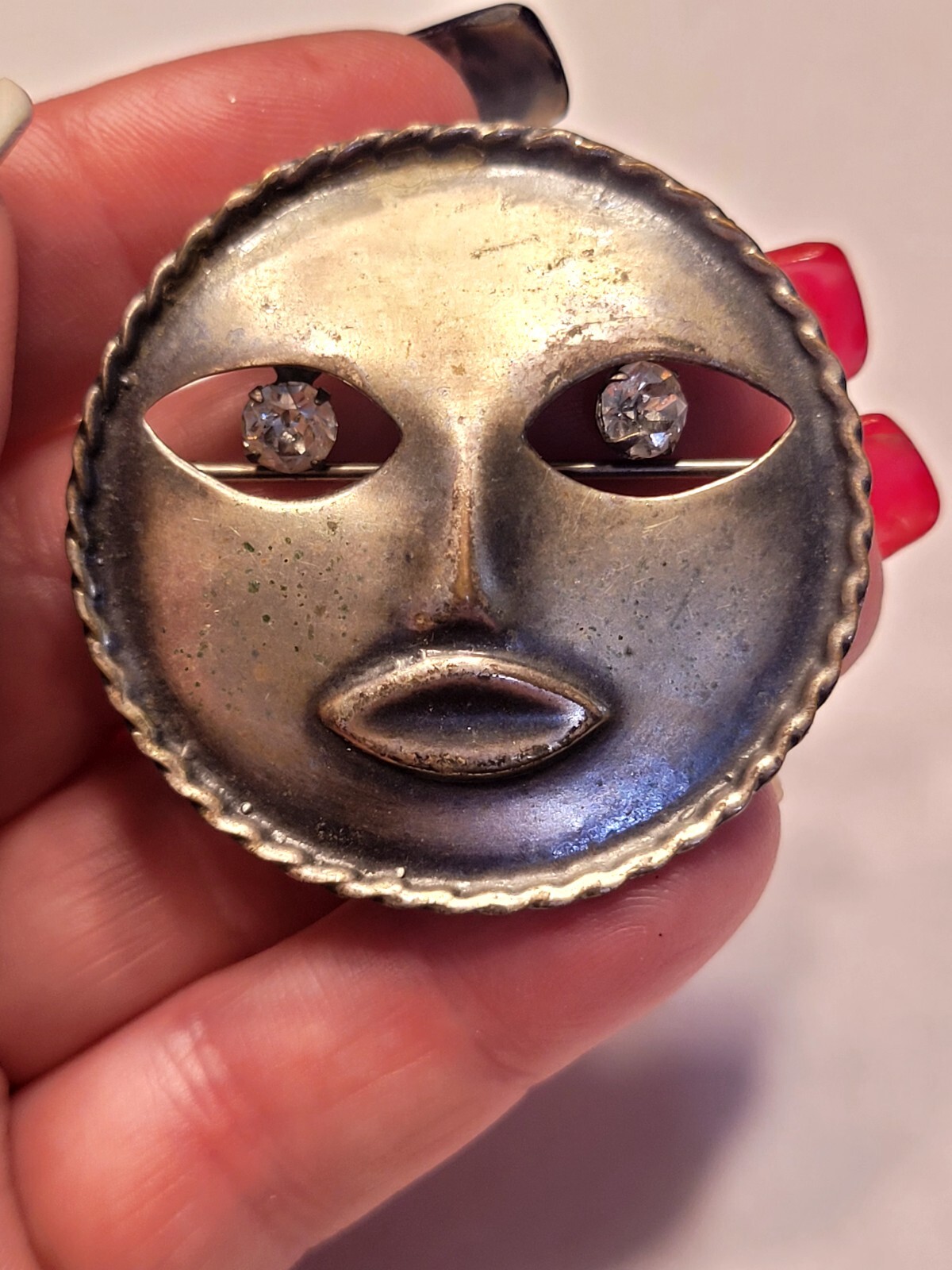 Joseff of Hollywood Moon God Brooch Signed Super Rare… - Gem