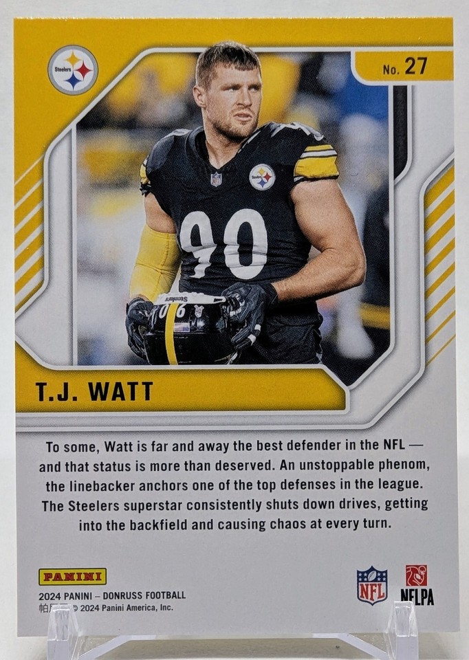 2024 Panini Donruss Football - T.J. Watt Card 27 Elite Series | eBay