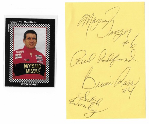 MAYNARD TROYER/PAUL RADFORD/SATCH WORLEY/BRIAN ROSS AUTOGRAPHS - NASCAR ...