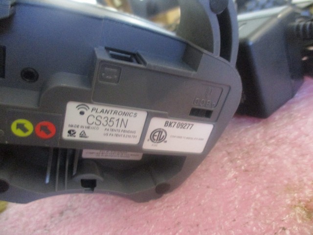 Plantronics CS351N Wireless Headset With Base and AC Adapter for sale ...