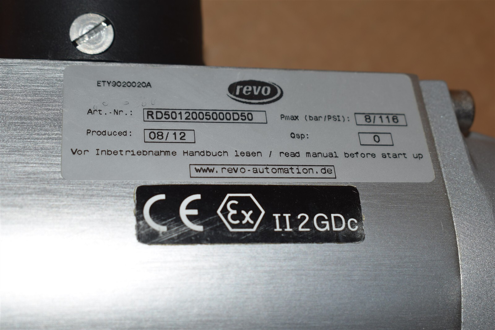 Revo Automation Actuator ETY9020020A w/ Butterfly Valve & Duel ...