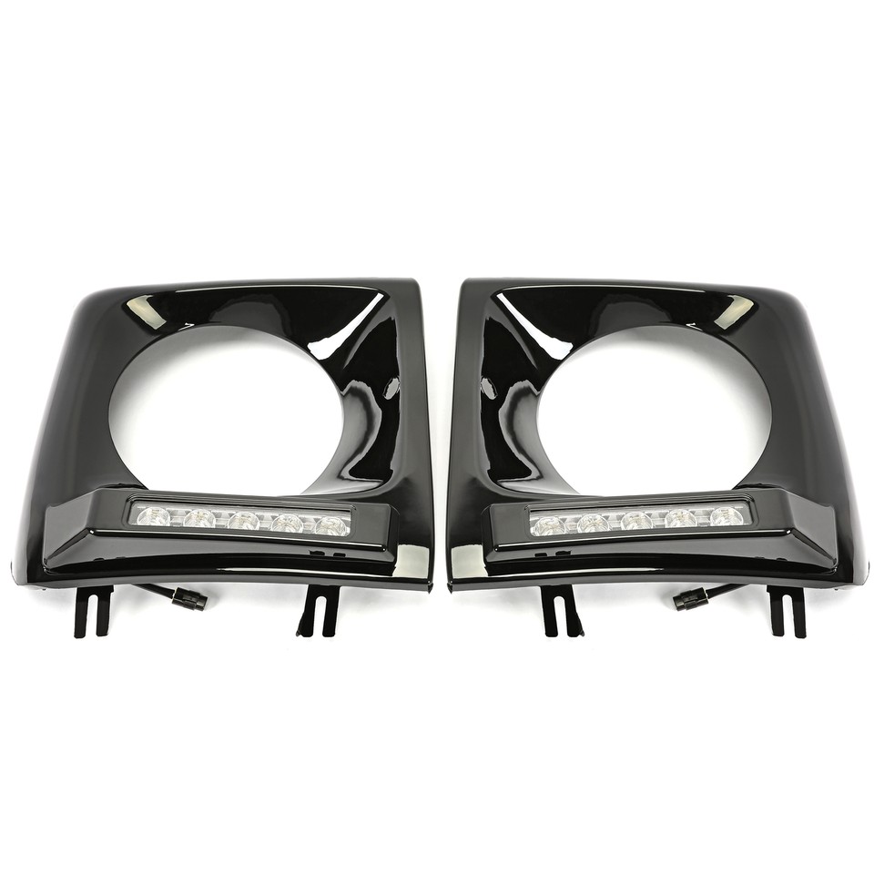Black Headlight Bezel For 90-18 Mercedes Wagon G500 W463 G63 9040/040 w ...