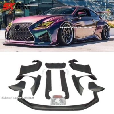 For LEXUS RCF 2015+ Front Rear Lip Bumper Wheel Arch Side Skirt Fender ...