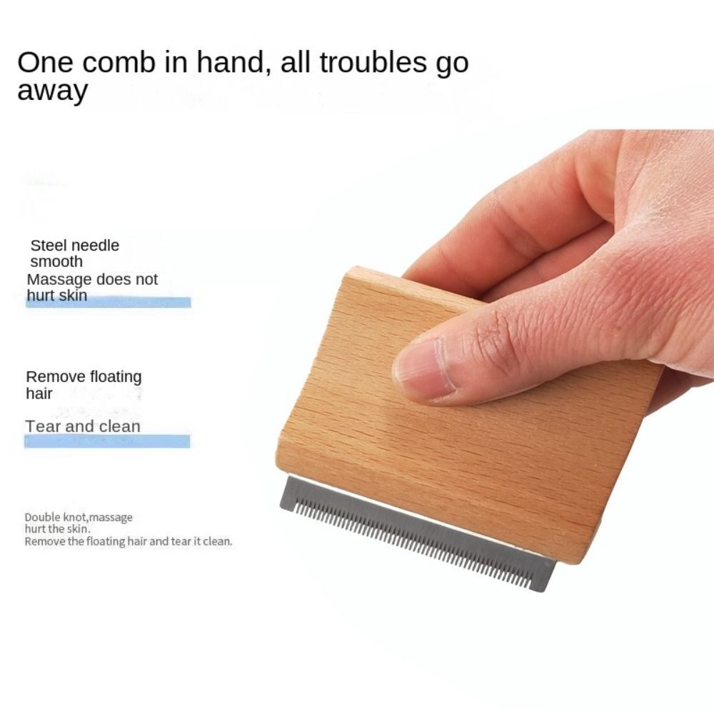 Stainless Steel Equestrian Hair Scraper Wood Color Horse Brush Pet ...