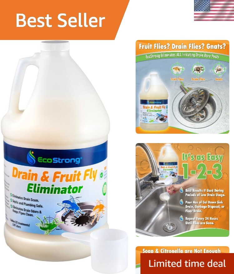 Effective Gnat and Drain Fly Eliminator - 1 Gallon All-Natural Gel ...