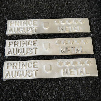 Casting Lead Free Metal '5 Star' Pewter Ingots X3 Prince August PA2059 ...