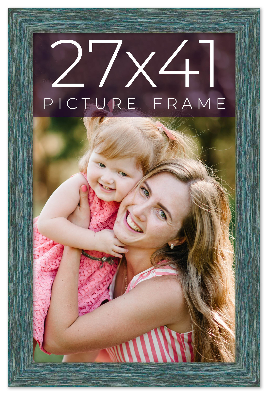 27x41 Frame Blue Real Wood Picture Frame Width 1.25 inches | Interior ...