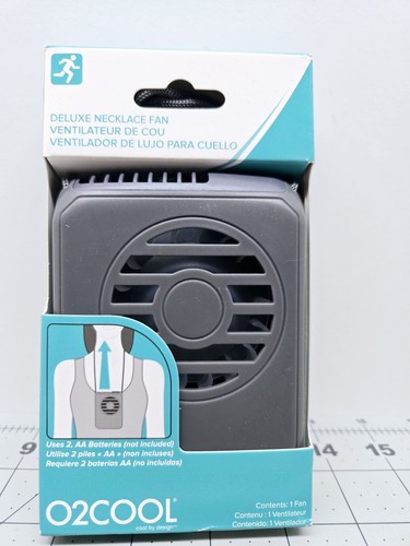 O2 Cool Deluxe Portable Battery Operated Necklace Fan | Color Gray | eBay
