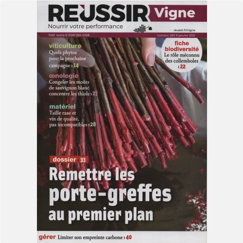 Magazine revue technique de la vigne REUSSIR Vigne numéro 280 # janvier ...