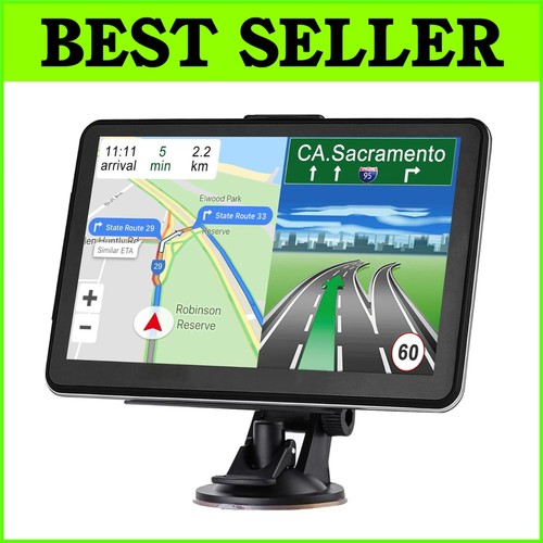 7-Inch Touch Screen GPS Navigation for Cars & Trucks with Lifetime Map ...