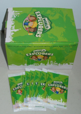 full box Bulk Lot 300x Woolworths World Explorer Cards New In Packet ...