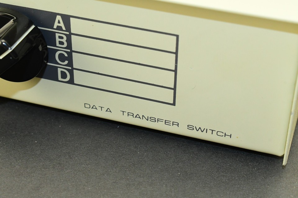 Vintage 4 Way Manual Data Transfer Switch Box ABCD - 8 Pin Plug | eBay