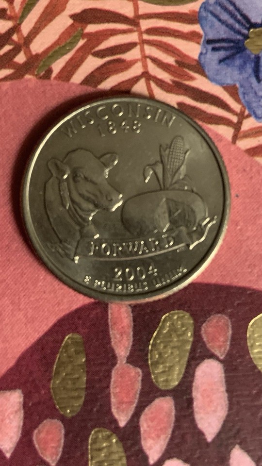 2004 High Leaf Error Wisconsin P Mint Mark Quarter… Nice Condition ...