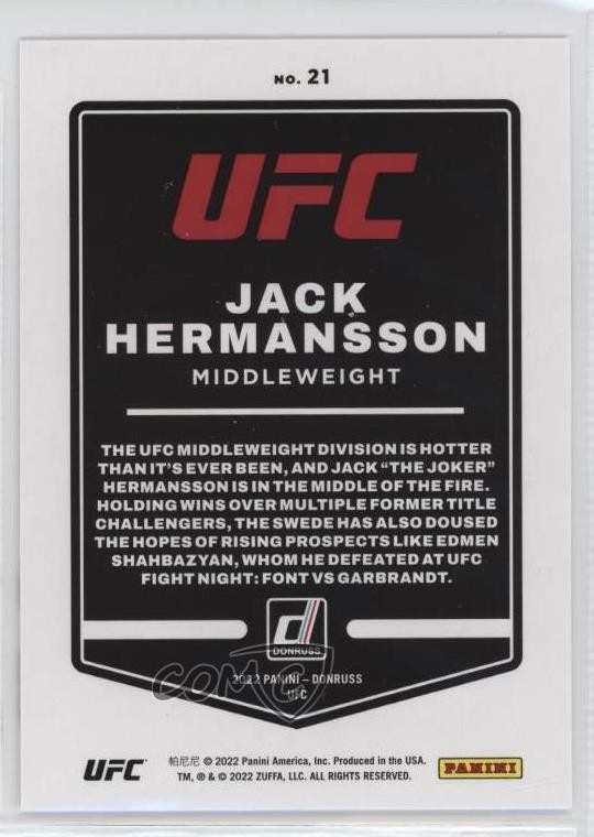 2022 Donruss UFC Press Proof Purple Jack Hermansson #21 0nr3 | eBay