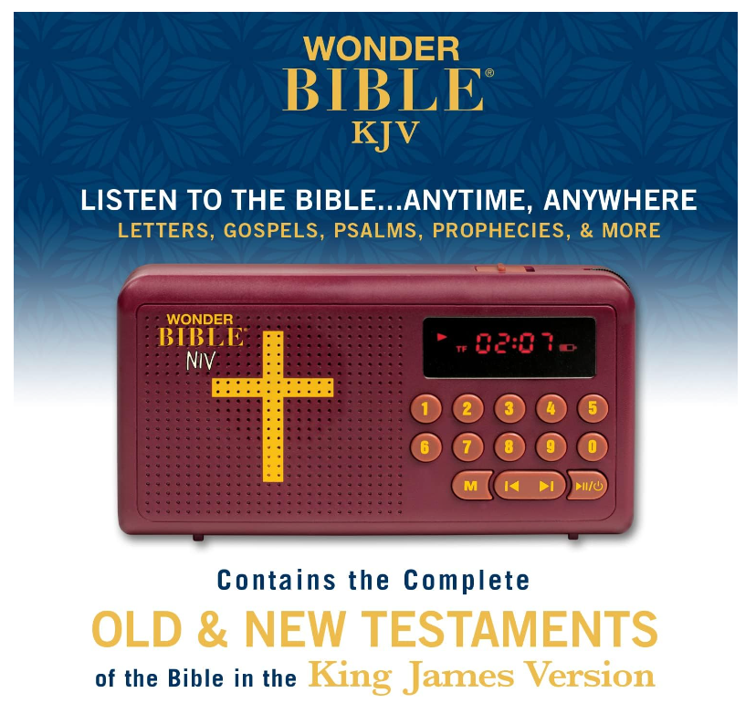 Wonder Bible KJV Talking Audio Bible Player King James Version NEW ...